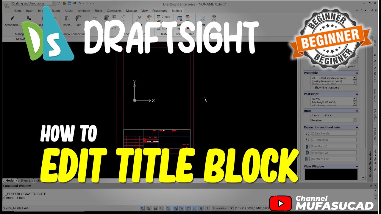 How To Edit Title Block In Draftsight