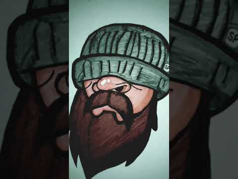 Amazing Bearded man #doodle art (#shorts) S18