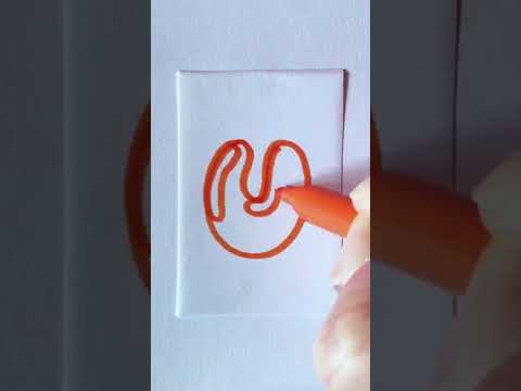 DRAWING A CARTOON BUBBLE LETTER U WITH OUTLINE ✍️ | Quick And Easy Doodle Ideas | How To Draw