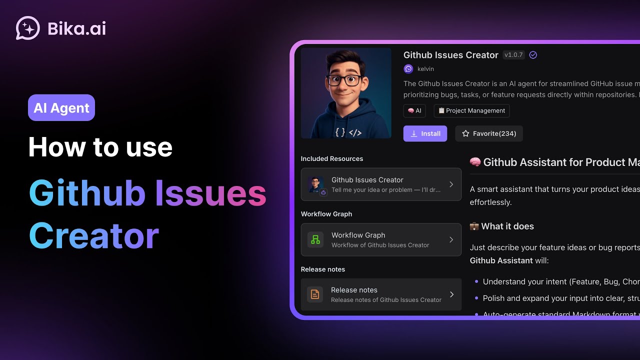 How to Use the Github Issues Agent in Bika.ai | Beginner Guide