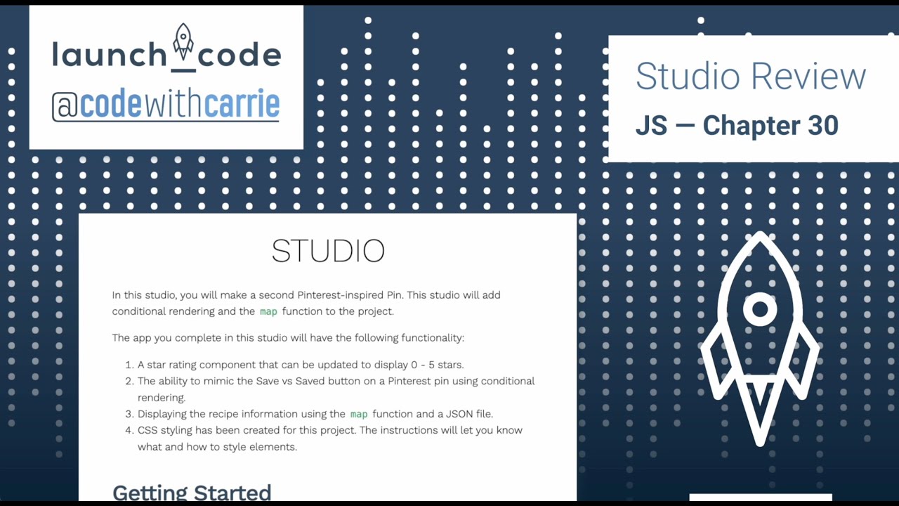 WebDev JS — Chapter 30 Studio Review — React, Part 2
