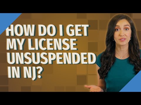 How do I get my license unsuspended in NJ?