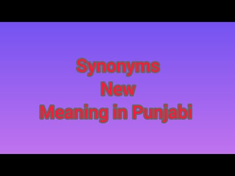synonyms new meaning in Punjabi