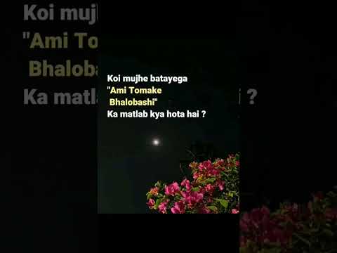 Koi mujhe batayega "Ami Tomake Bhalobashi"Ka matlab kya hota hai ?
