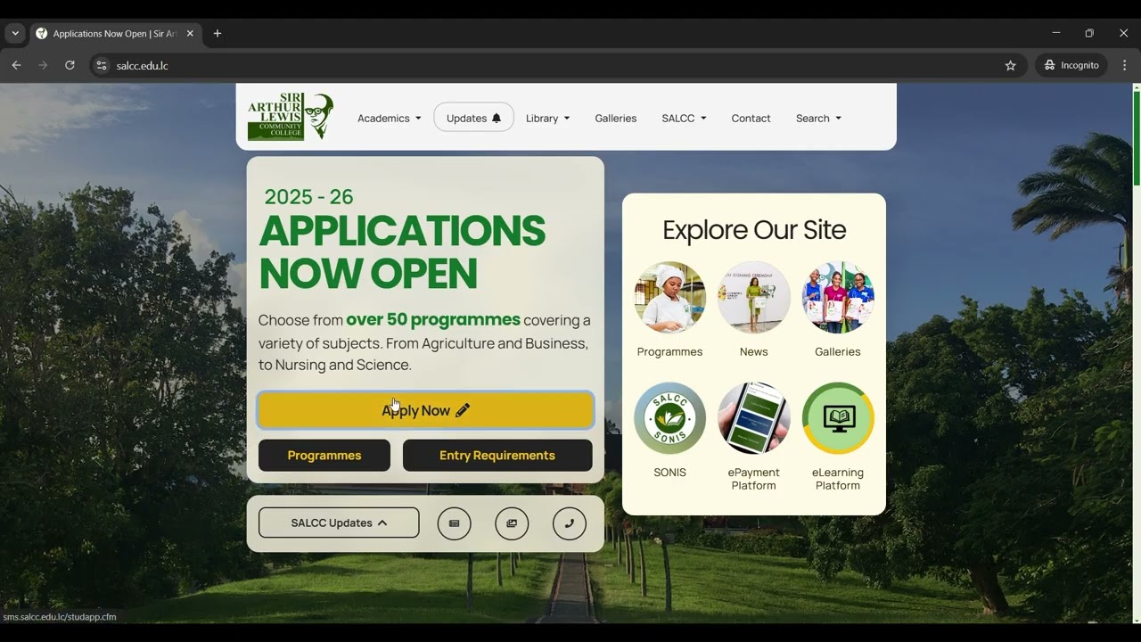 2026-27 SALCC Application Tutorial