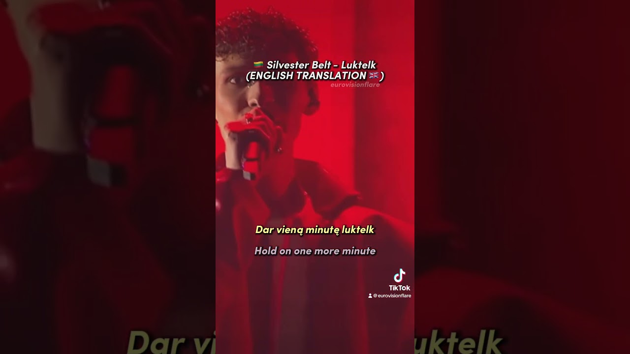 Silvester Belt - Luktelk (ENGLISH TRANSLATION, Lyrics) | 🇱🇹 Lithuania Eurovision 2024