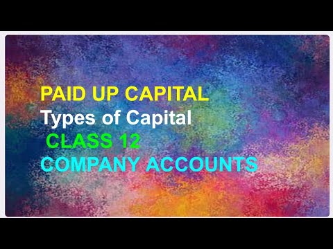 Paid up capital kya hota hai | Paid up capital meaning | class 12 typeofcapital || 12thaccounts
