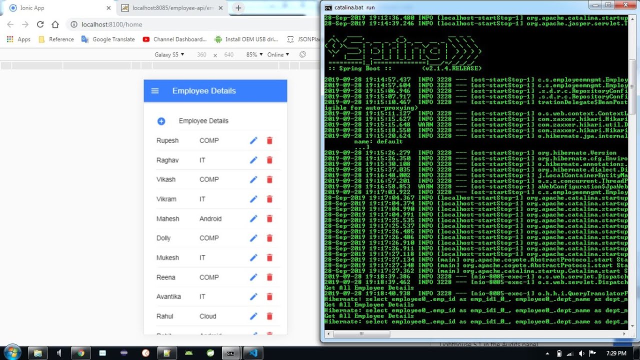 HttpGet Function in Ionic 4 with Spring Boot Rest API