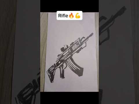 Rifle🔥💪 Ak47 Drawing #drawing #slowmotion #edit #villain #foryou #followforfollowback #explorepage