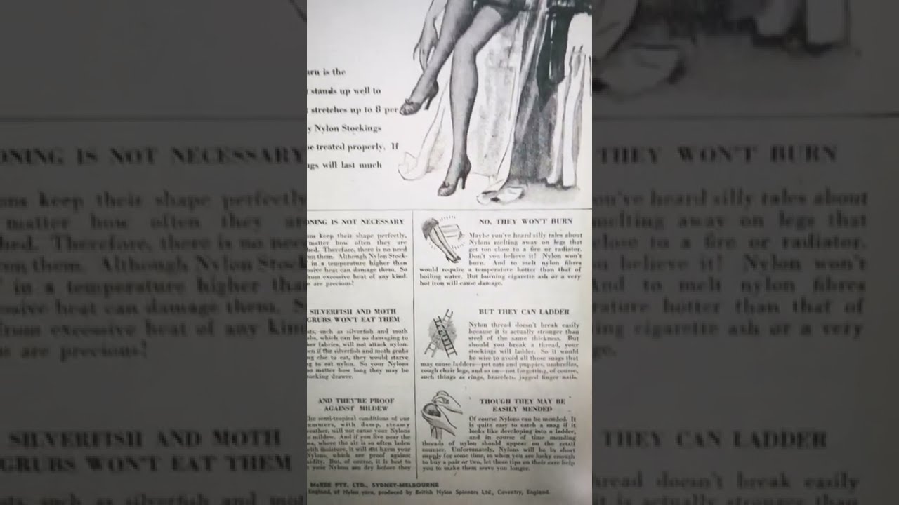 Nylon Stockings – Vintage 1947 Advertisement (Classic Hosiery Ad)