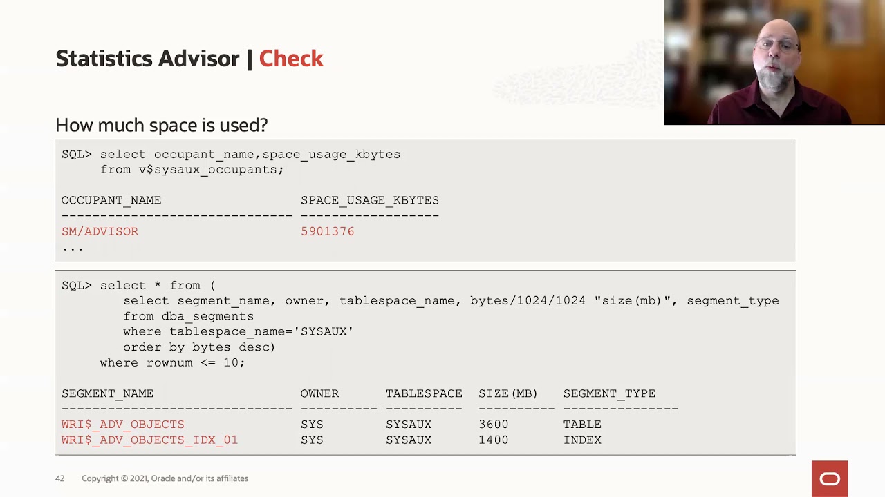 Statistics Advisor after upgrading to Oracle Database 19c