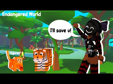 I found ENDANGERED animals in the RAINFOREST🐒🌳Roblox Endangered World ~Ziki