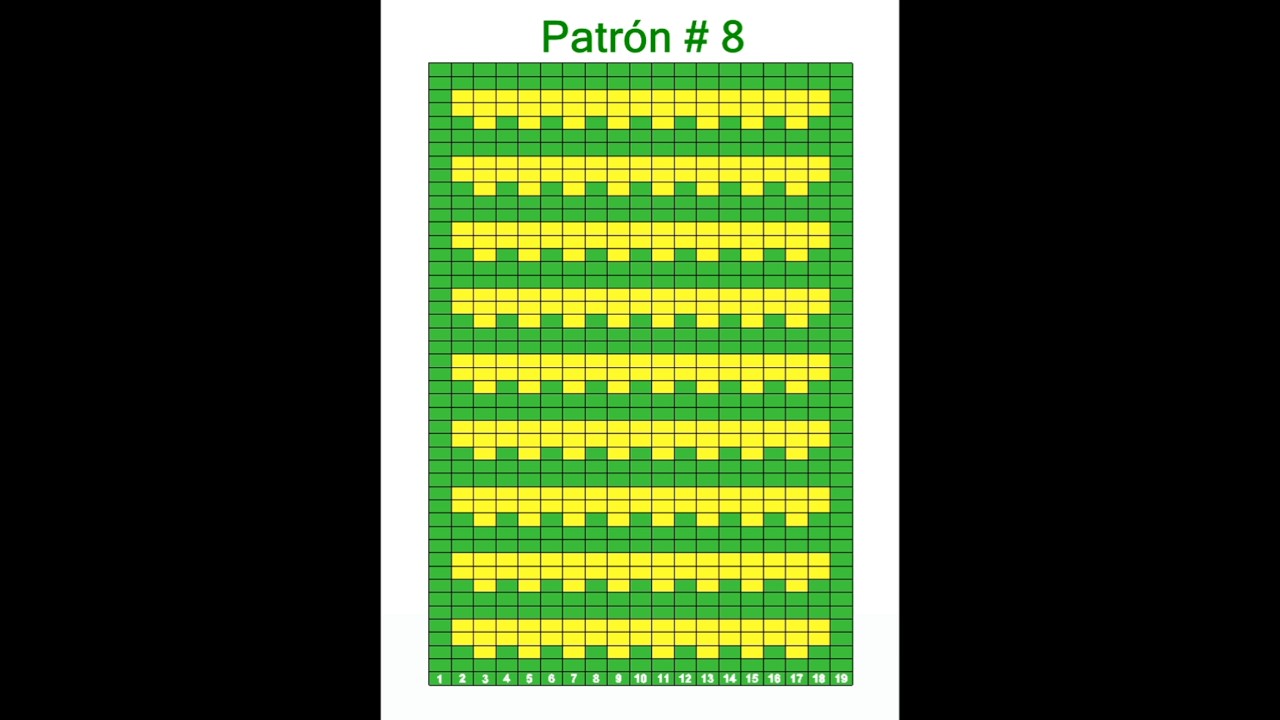 PATRÓN  # 8 #tejer #knitting #telar