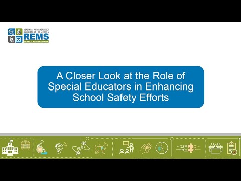 The Role of Special Educators in School Safety Efforts Webinar