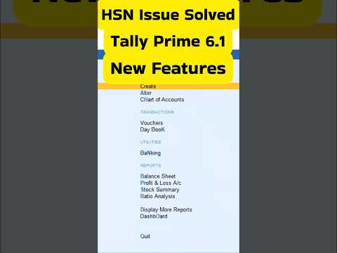 HSN Code Issue Fixed in Tally Prime 6.1 | Full Update Explained | Tally Prime 6.1 IMS Feature
