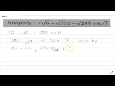 30. Simplify `7sqrt( 6)-sqrt( 252)-sqrt( 294)+ 6sqrt(7)`