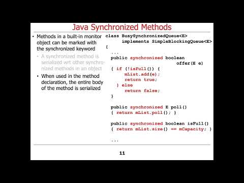 Java Monitor Object Synchronized Methods