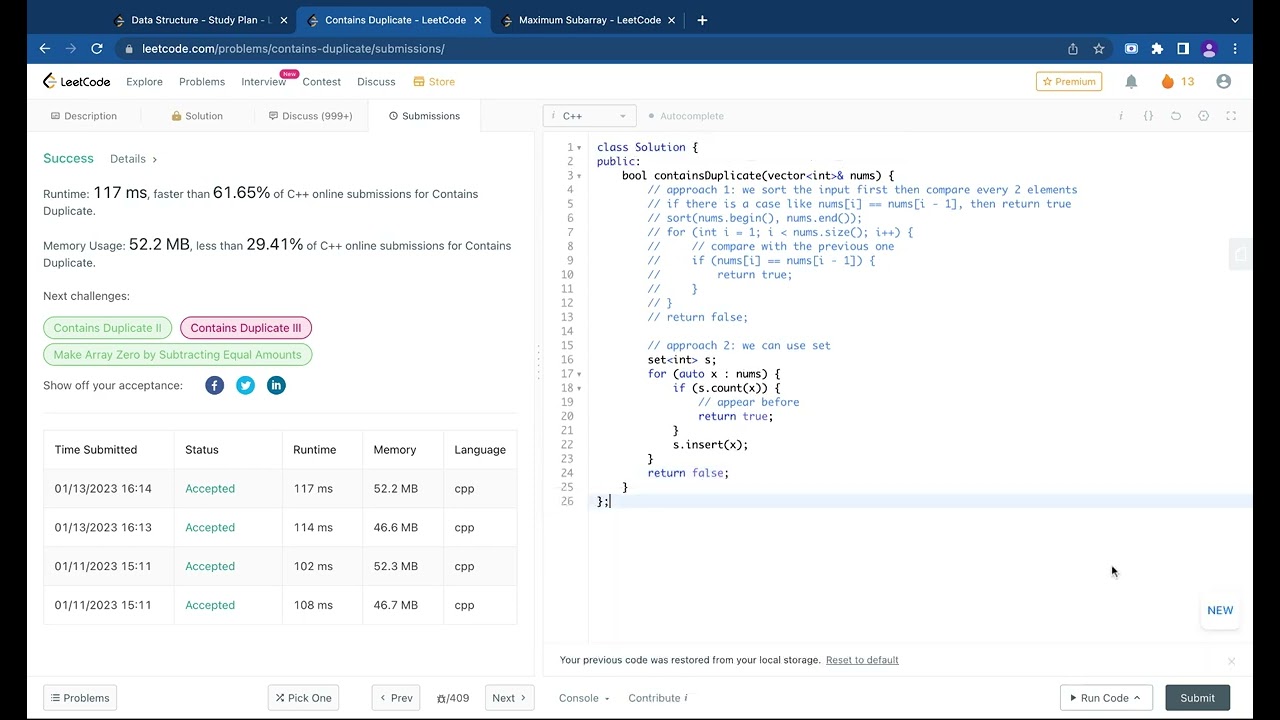LeetCode Study Plan - Data Structure I - Day 1. Array