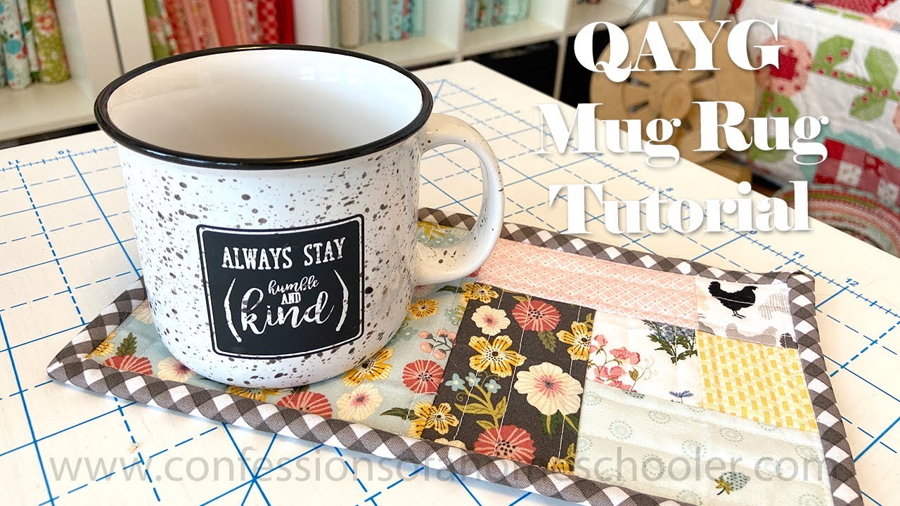 Quilt as You Go Mug Rug // TUTORIAL!