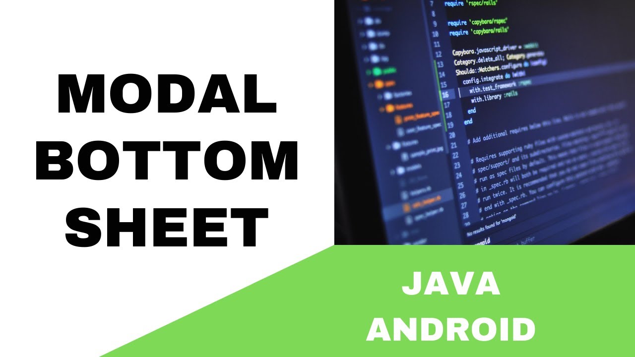 ANDROID - MODAL BOTTOMSHEET TUTORIAL IN JAVA