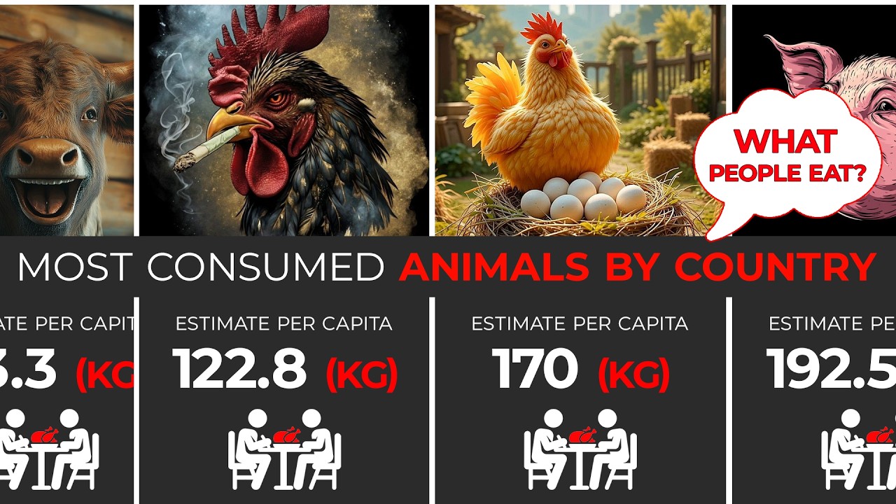 Most Consumed Animals by Country (Per Capita Meat Consumption)