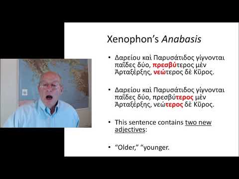Anabasis, Xenophon, first sentence, parsed. Ancient Greek