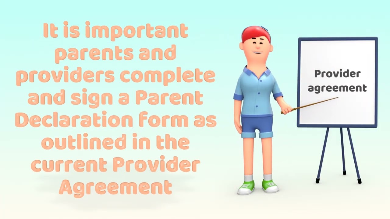 A guide for childcare providers: parental declaration form