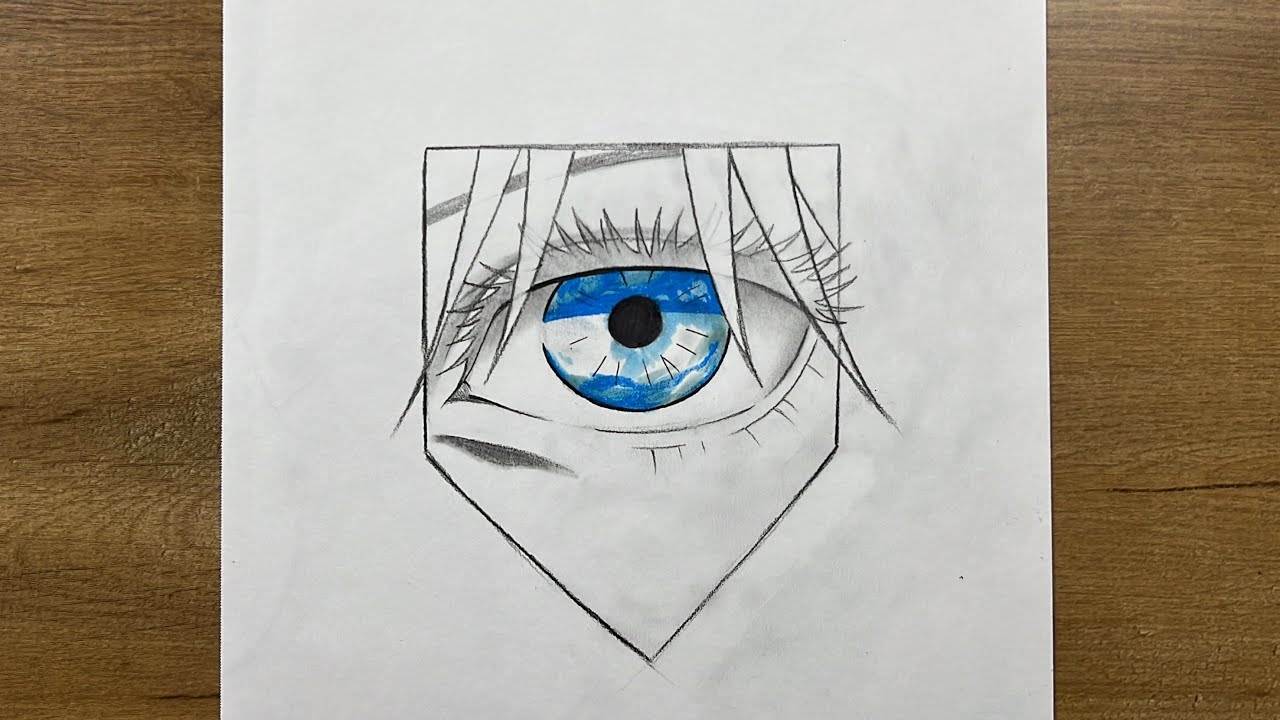 How to Draw Gojo’s Eye (INSANE Blue Glow Effect) | Easy Anime Tutorial