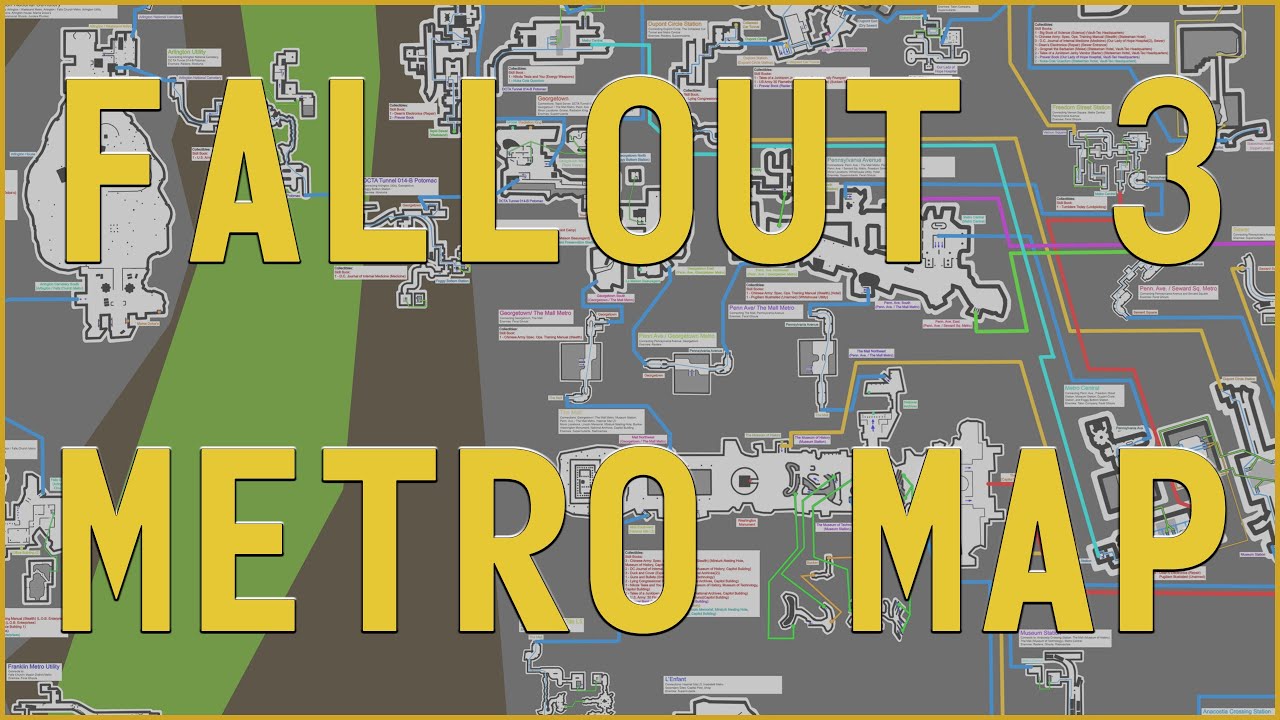 Fallout 3 Metro Map Completed