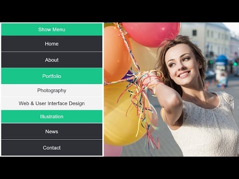Responsive Navigation Menu Bar Tutorial with HTML5 and CSS3
