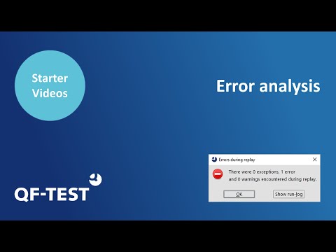 Error analysis | Automated GUI Testing for Java, Web, Android and Windows - QF-Test