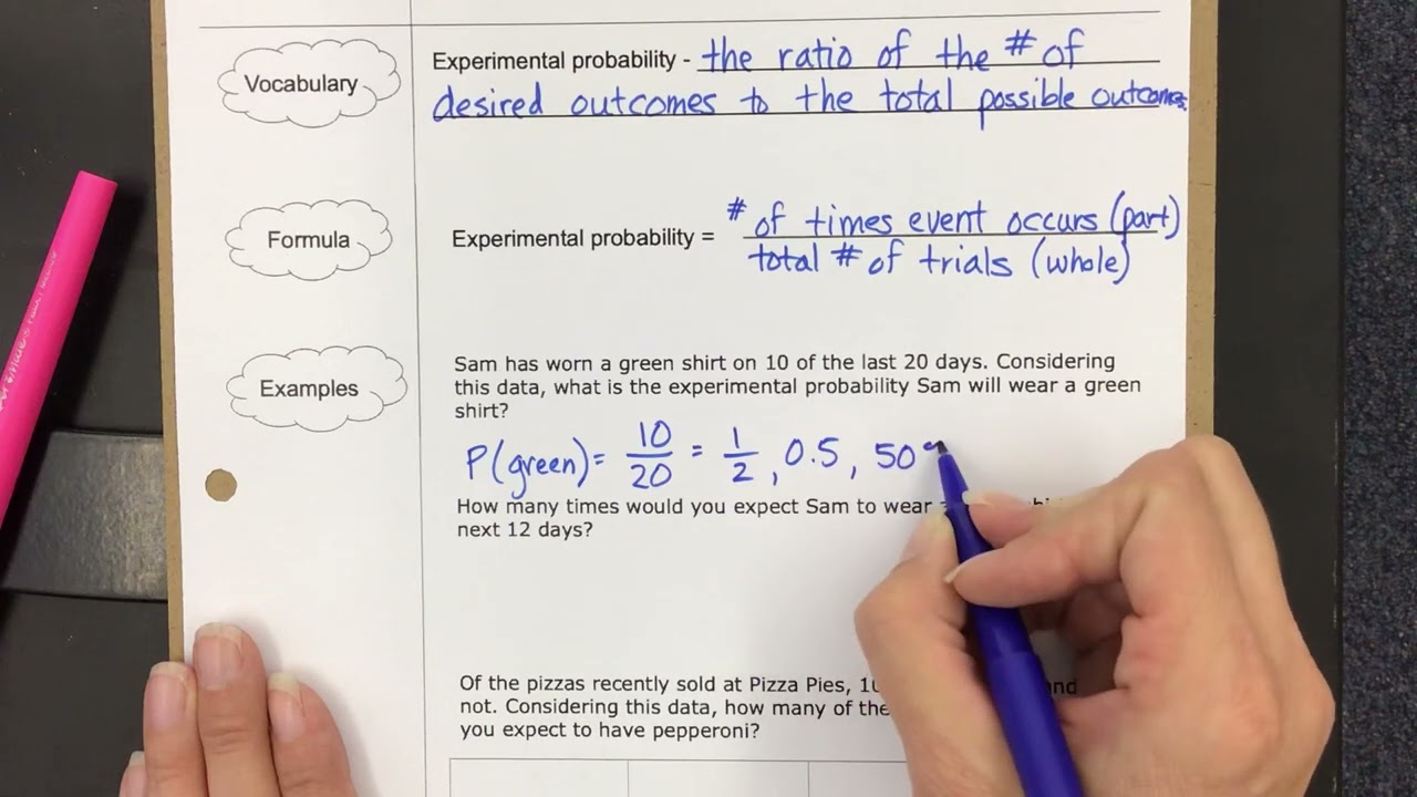 08/22/22 Using Experimental Probability to Make Predictions