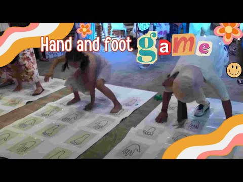 Games | Footprint and handprint Game #coordination #game #funny