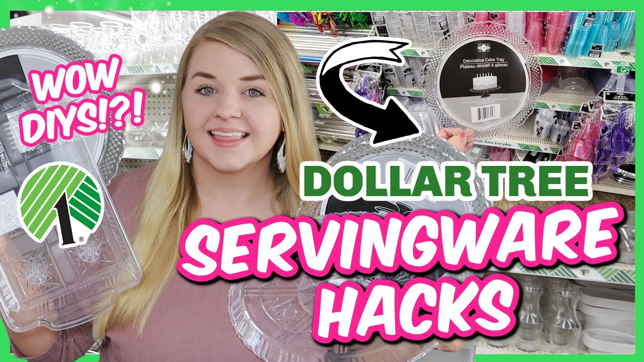 DOLLAR TREE SERVINGWARE HACKS! + NEW MUST SEE DIYS 2022 | Krafts by Katelyn