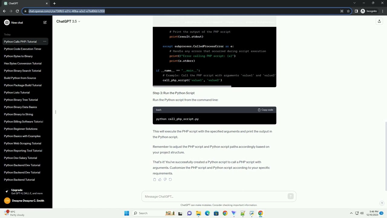 python call php script with arguments