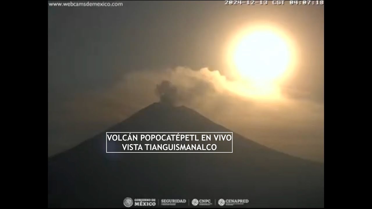 Popocatépetl Volcano Panorama, San Pedro Benito Juárez - Live Webcam ...
