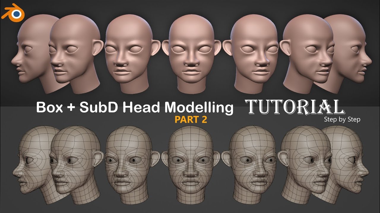 Box + Subdivision Head Modelling Tutorial in Blender | Part 2
