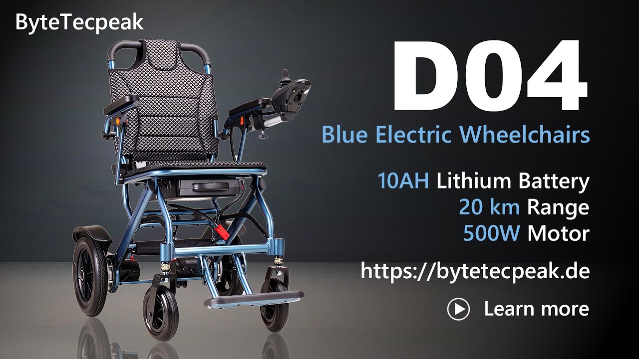 ByteTecpeak D04 Foldable Electric Wheelchair – Step-by-Step Guide & Instructions
