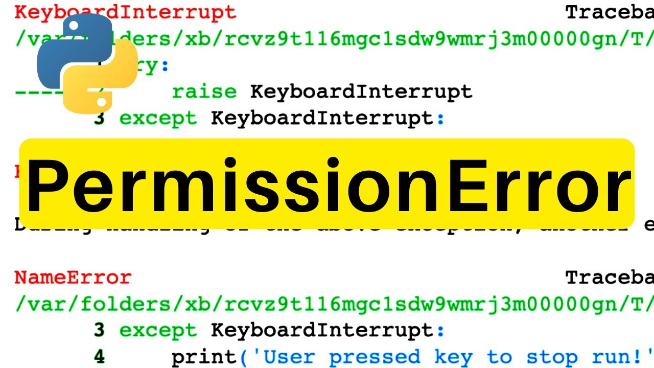 PermissionError | Python | Tutorial