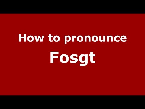 How to pronounce Fosgt (Argentine Spanish/Argentina) - PronounceNames.com