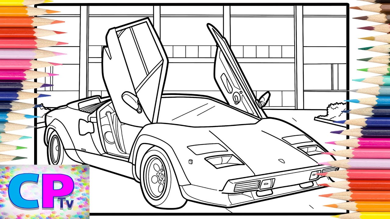 Lamborghini Countach/Old Style Lamborghini Car/Copic Markers/@coloringpagestv/Diviners - Escape[NCS]