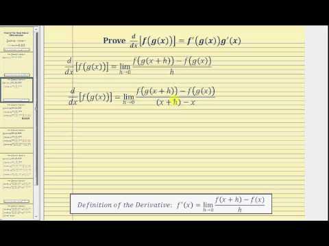 Proof – The Chain Rule of Differentiation | Math Help from Arithmetic ...