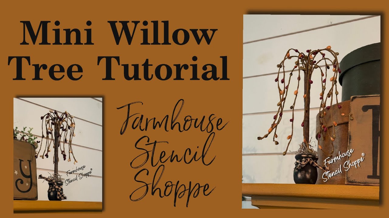 How to Make a Mini Willow Tree. Primitive craft idea!