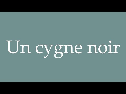 How to Pronounce ''Un cygne noir'' (A black swan) Correctly in French
