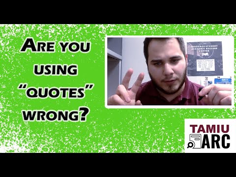 Quotes: When and How to Use Them in Academic Writing - Writing Tips - TAMIU ARC