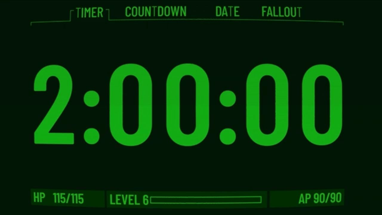 2 Hour timer | 120 minutes timer | Fallout