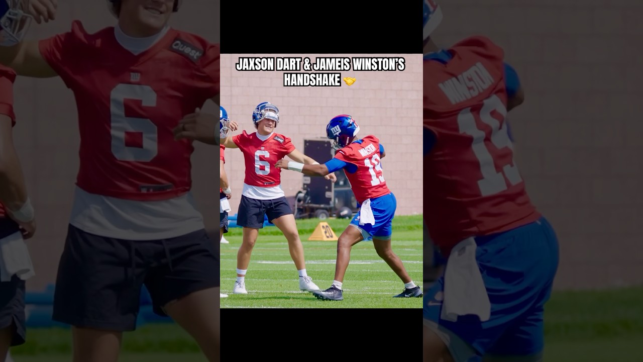 A whole vibeeeeeee 🤝 #shorts #jameiswinston #jaxsondart #nygiants #giants #nfl #football