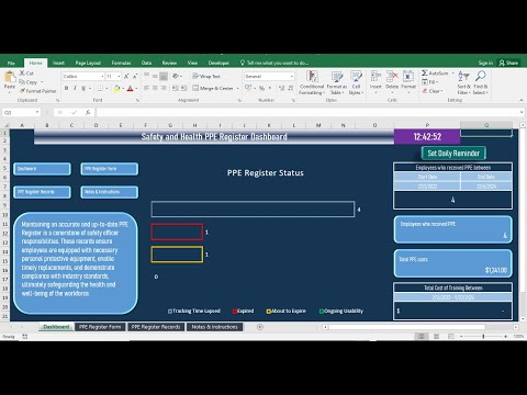 Employee PPE Register Data Capturing Template - SHEQ Officers