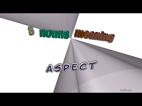 aspect - 11 nouns which are synonym to aspect (sentence examples)