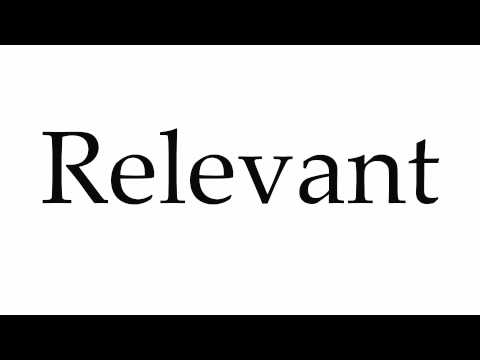 How to Pronounce Relevant
